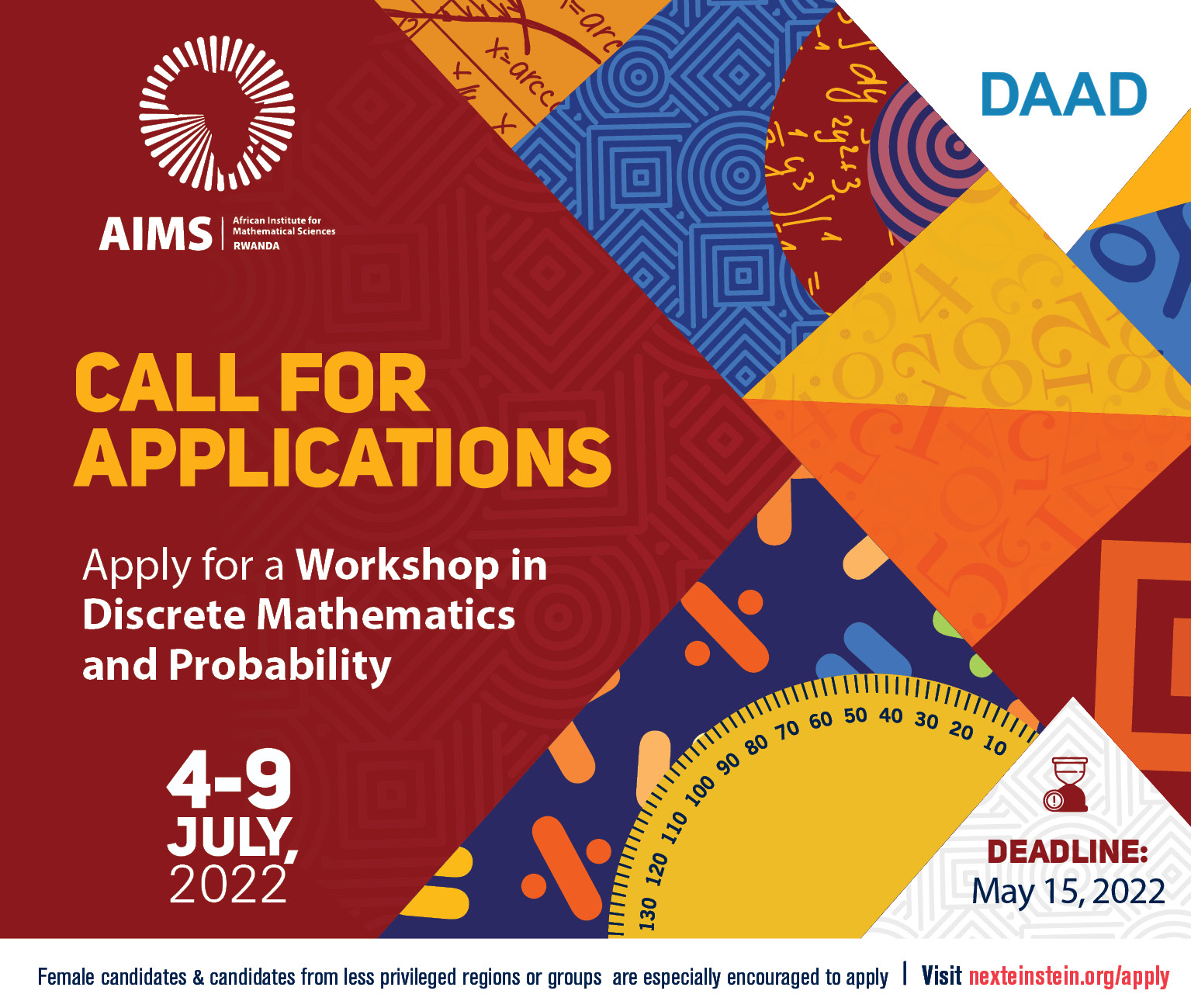 CALL FOR APPLICATIONS Workshop In Discrete Mathematics And Probability
